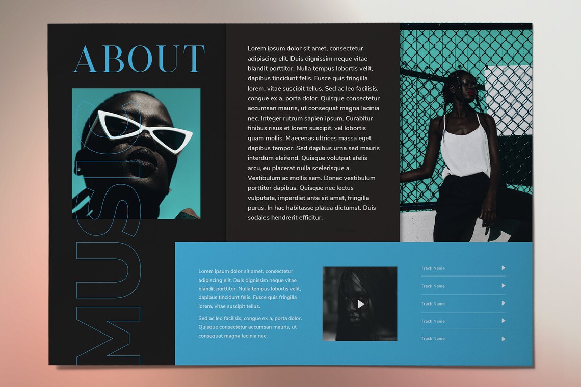 3-page Band Press Kit | Media Kit Template for Musicians | Press Kit ...