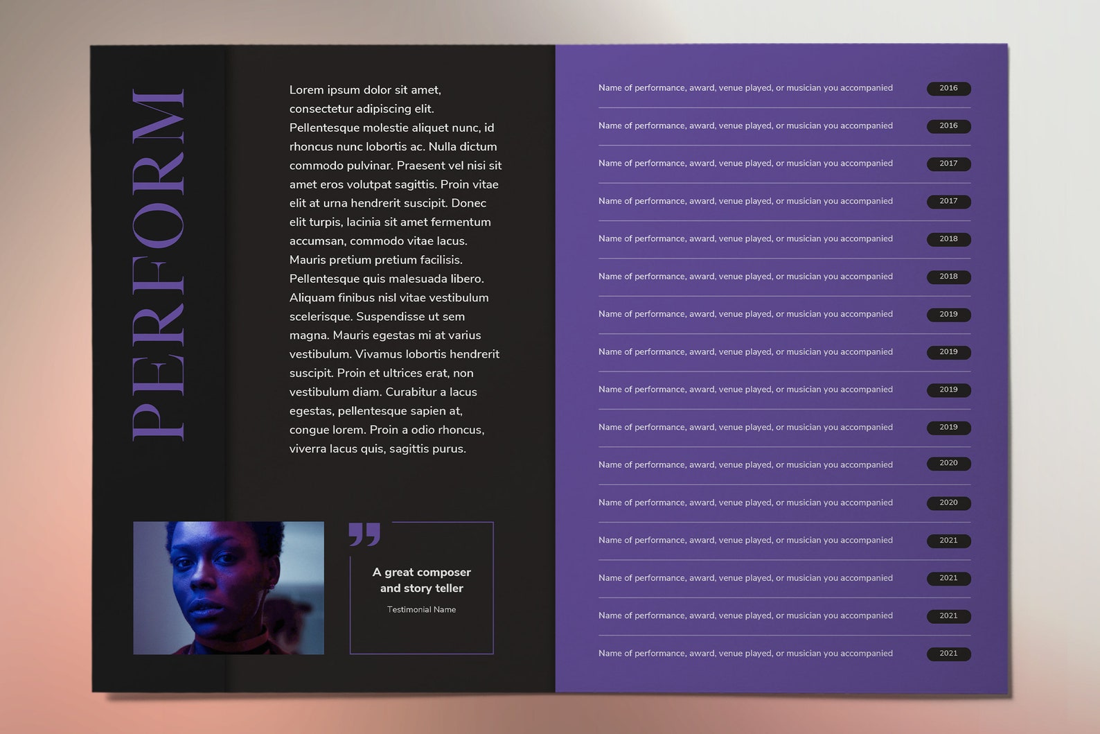 3-page Band Press Kit | Media Kit Template for Musicians | Press Kit ...