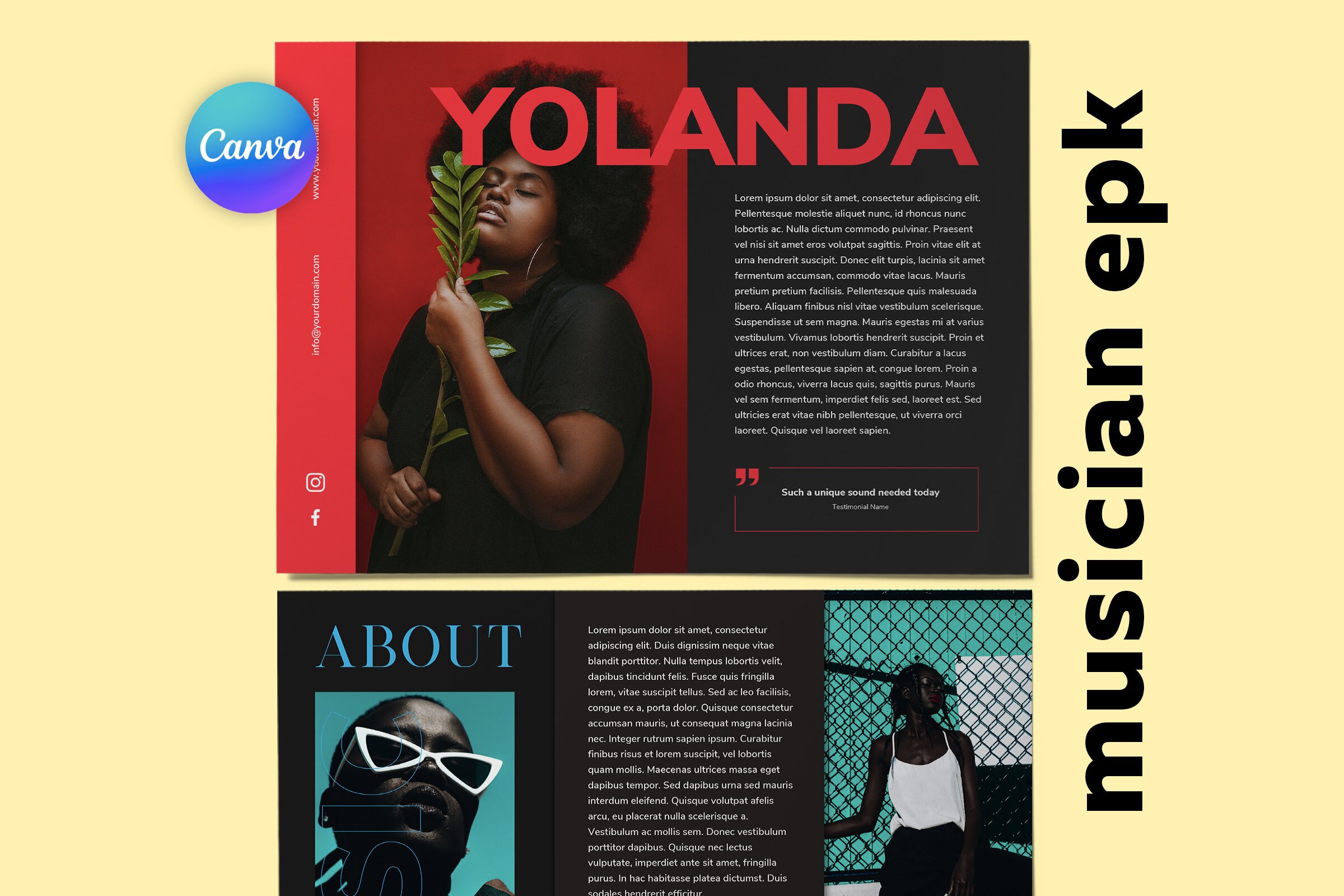 3 page Band Press Kit Media Kit Template For Musicians Press Kit For 