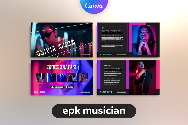 9-page Band Press Kit | Media Kit Template for Musicians | Press Kit ...