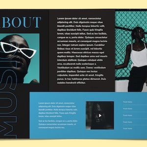 3-page Band Press Kit Media Kit Template for Musicians Press Kit for Music Artists Electronic ...