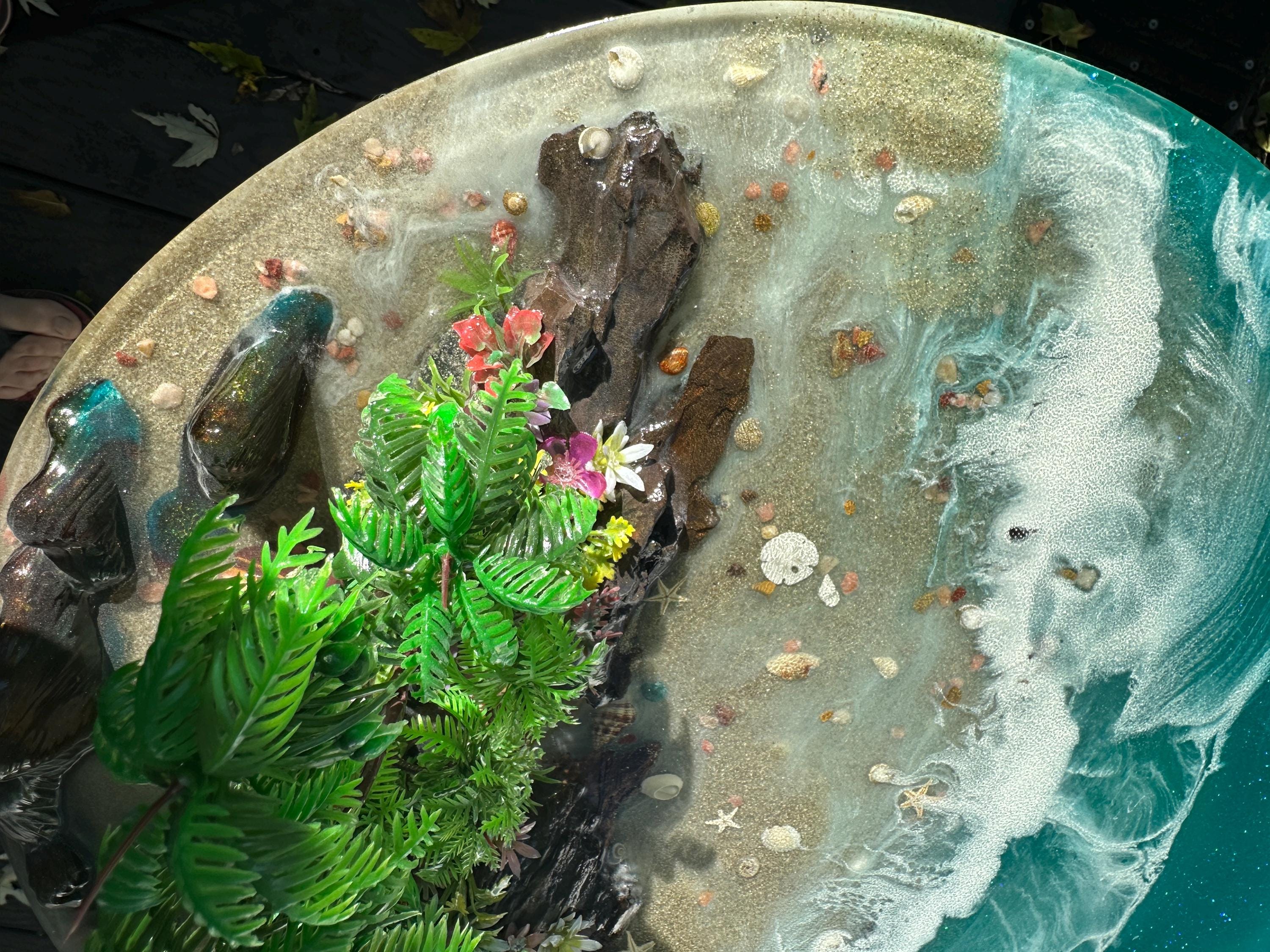 Resin 3-D Tropical Beach Island Scene Table - Etsy