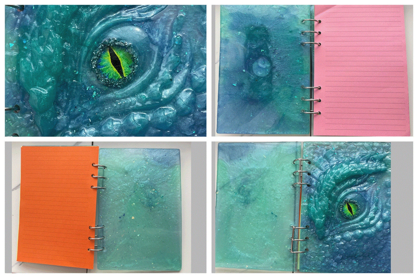 Elemental Dragon Notebooks and Aqua-yellow and Smoke Dragon - Etsy