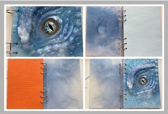 Elemental Dragon Notebooks and Aqua-yellow and Smoke Dragon - Etsy