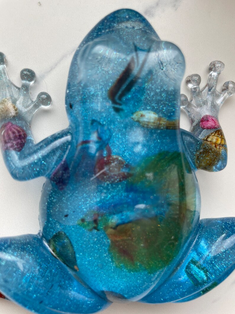 Large Deocrative See-through Resin Frogs - Etsy