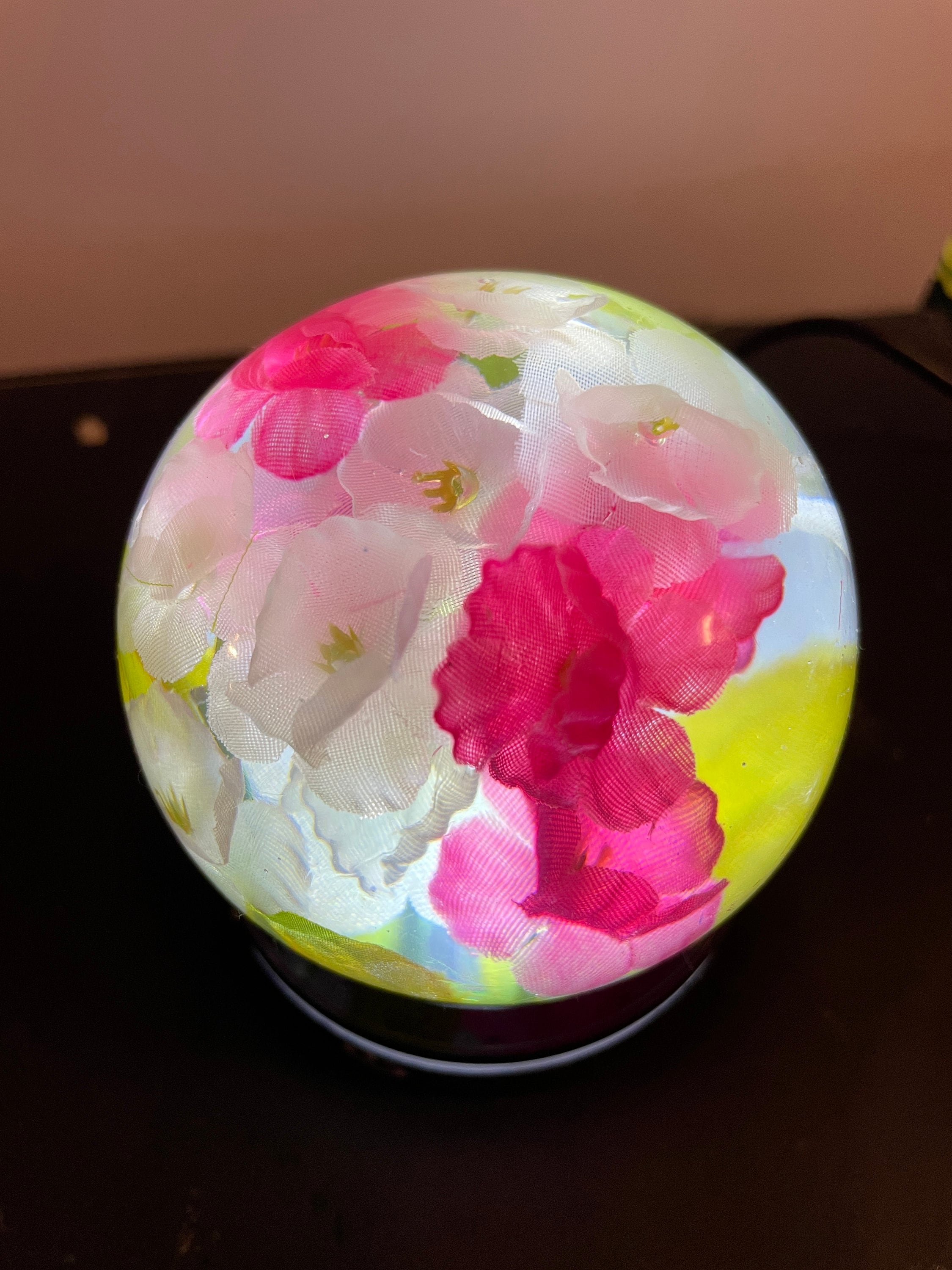 Lighted Flower Globes - Etsy
