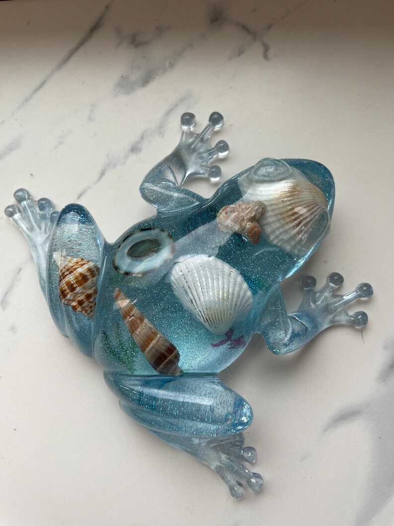 Large Deocrative See-through Resin Frogs - Etsy