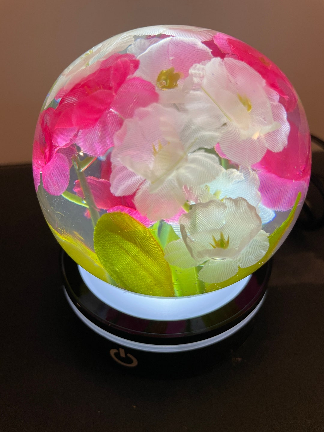 Lighted Flower Globes - Etsy