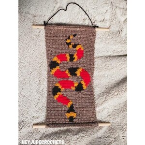 Snake Crochet Tapestry Pattern - Animal Themed Crochet - Easy Crochet ...