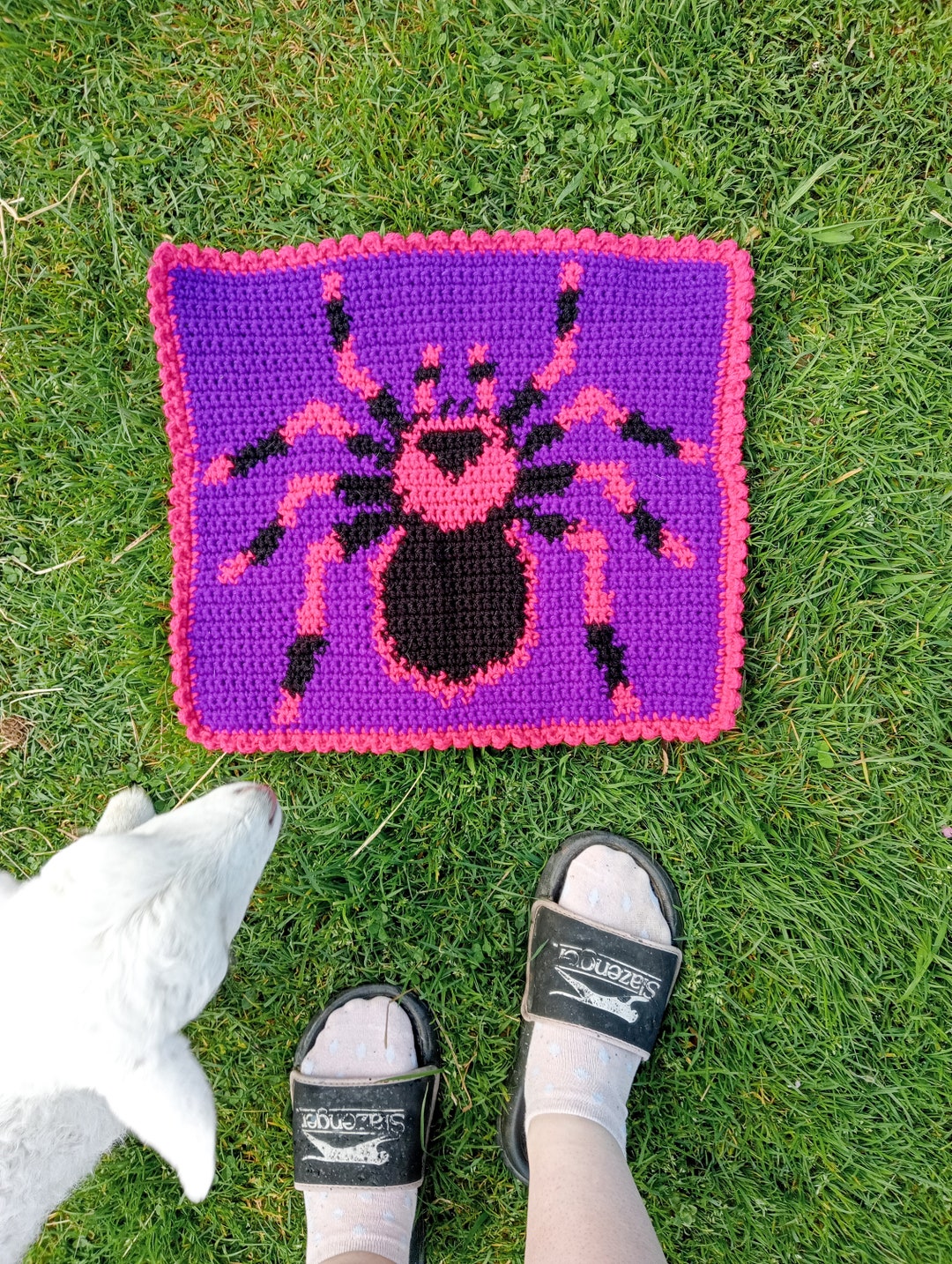 Neon Tarantula Crochet Tapestry Pattern - Etsy