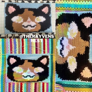 PATCHES the Cat Crochet Tapestry Pattern - Etsy
