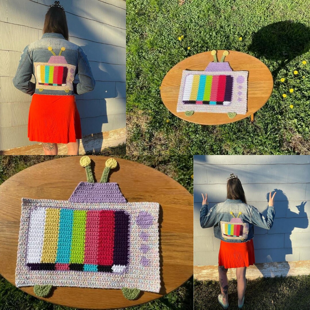 Retro Tv Crochet Tapestry Pattern - Etsy