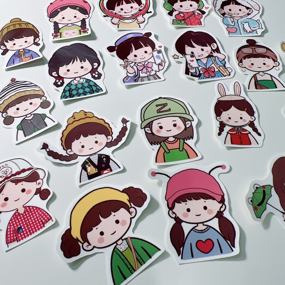 Lazy Girl Cute Sticker Pack Character Cute for Bullet Journal - Etsy