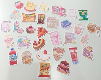 Pink Food Sticker - Etsy