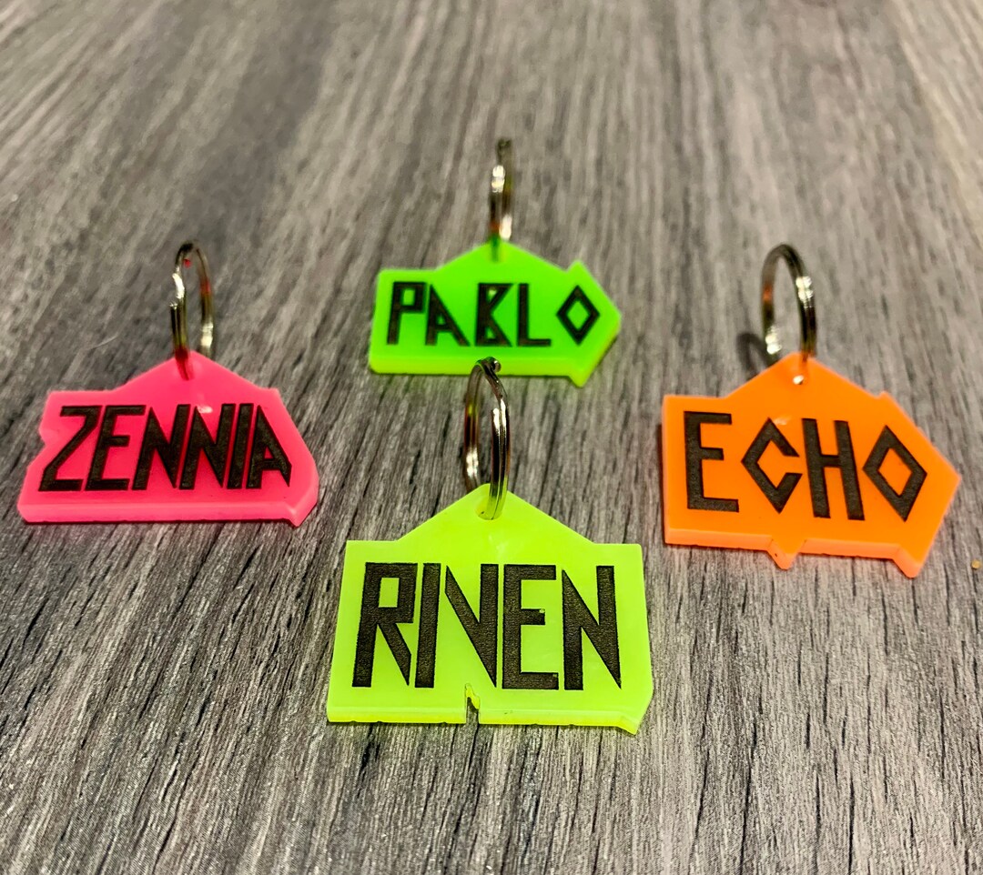 Neon ID Pet Tag Dog Tag Cat tag étiquette de chien - Etsy France