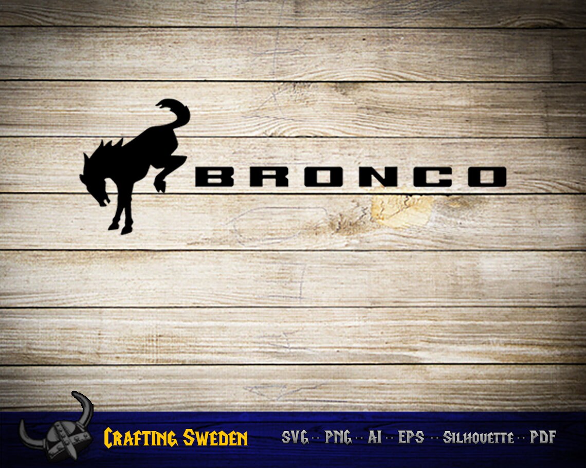 Ford Bronco Logo for cutting SVG AI PNG and Silhouette | Etsy