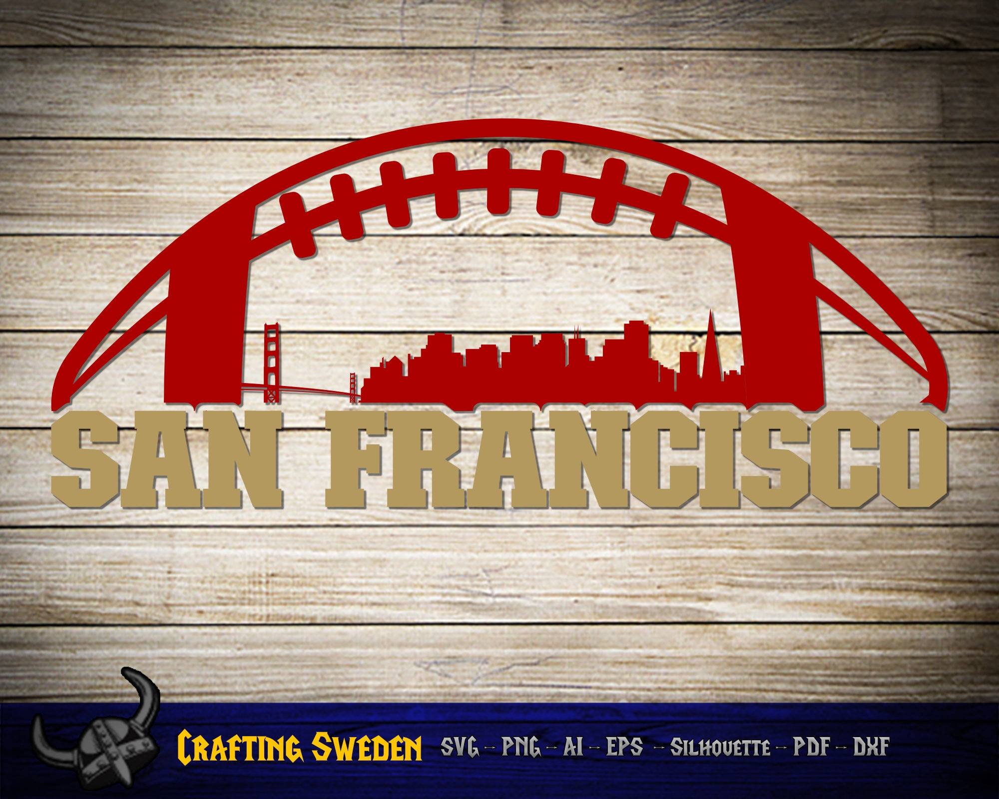 San Francisco Football City Skyline for Cutting SVG AI - Etsy