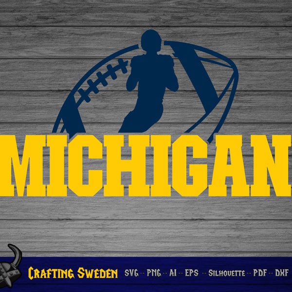 University of Michigan Football Stencil - Etsy