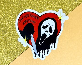 Ghostface Scream Sticker, Horror Icon, Slasher Film, Halloween Sticker ...