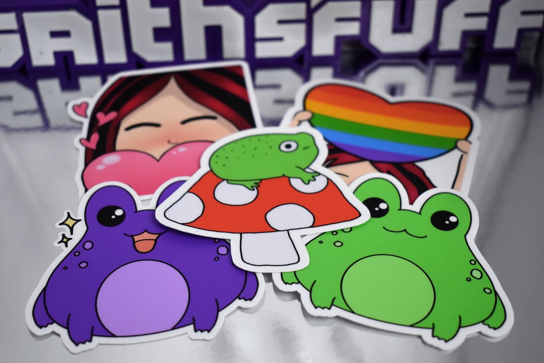 Cute Frog Love Sticker Pack! (5 Pack) - Saithsfuff Stickers - Etsy