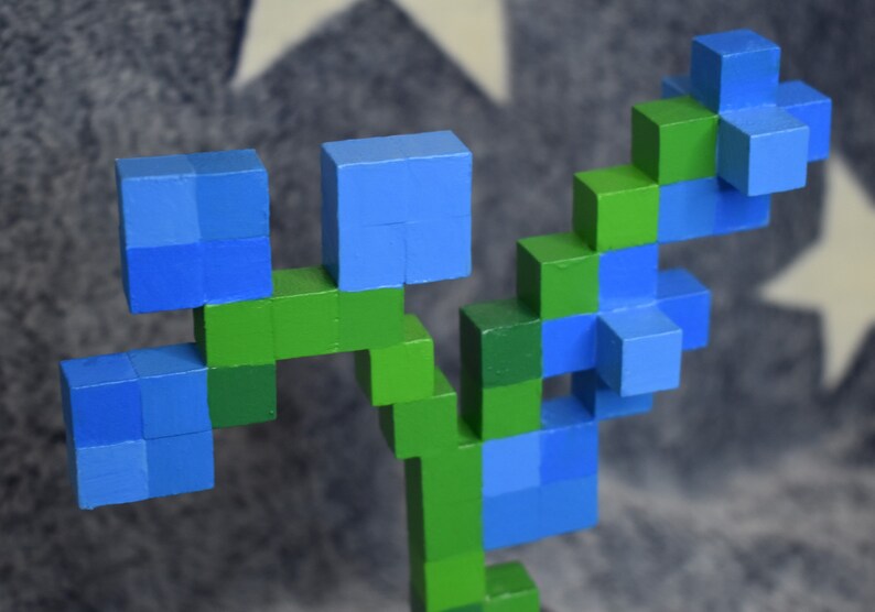 3D Minecraft Flower of Your Choice made to Order - Etsy