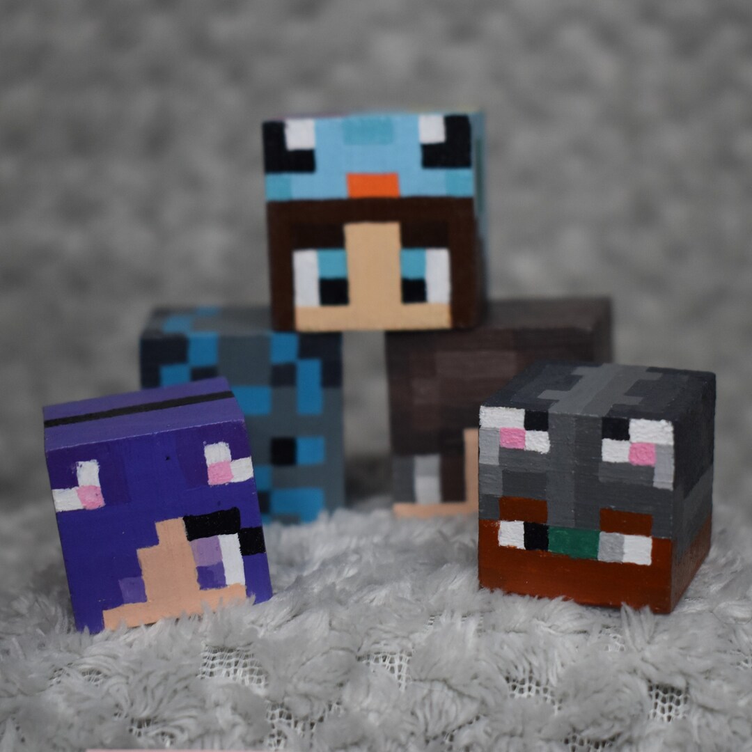 Custom Hand Painted Minecraft Skin (head) 3cm - Etsy UK