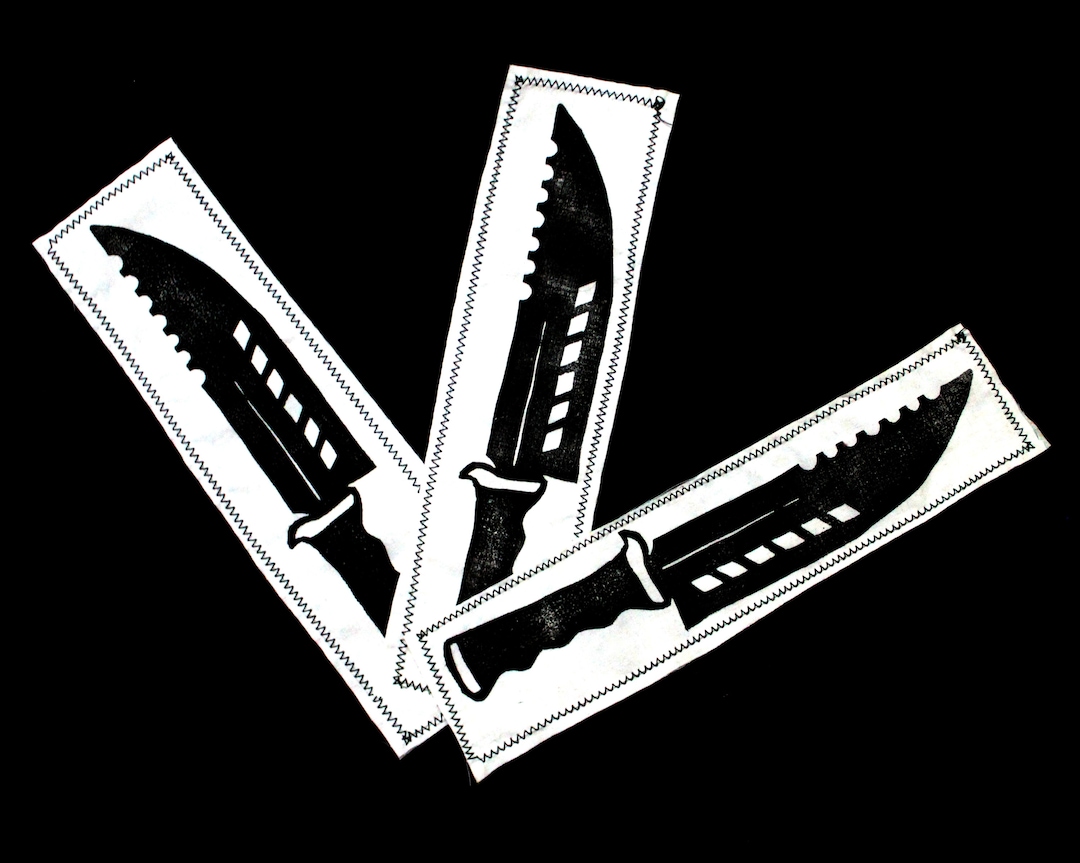 Hunting Knife Sew-on Patch - Etsy