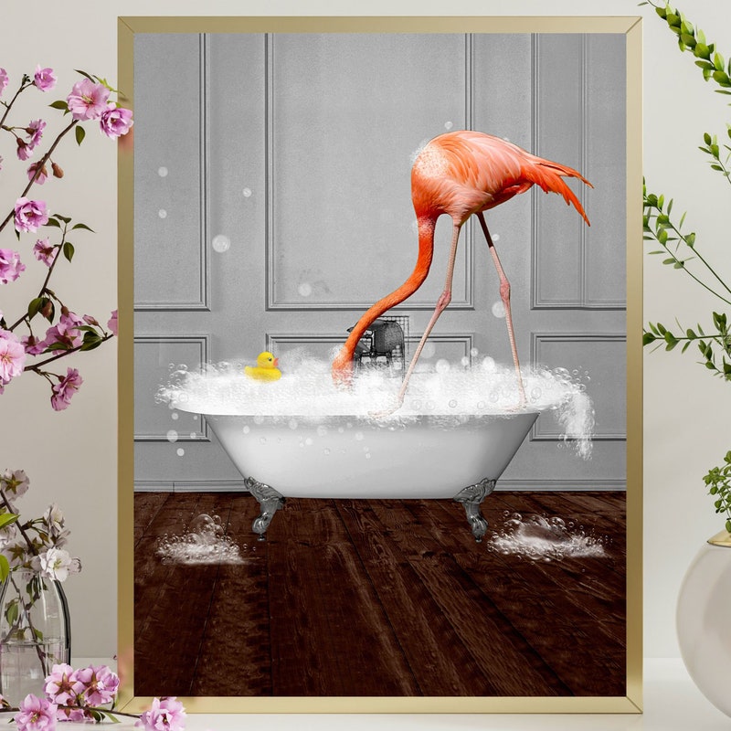 Flamingo Bathroom - Etsy