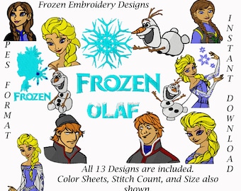 Frozen Embroidery - Etsy