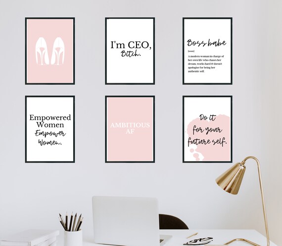 Girl Boss Printable Wall Art Boss Babe Poster Print Female | Etsy