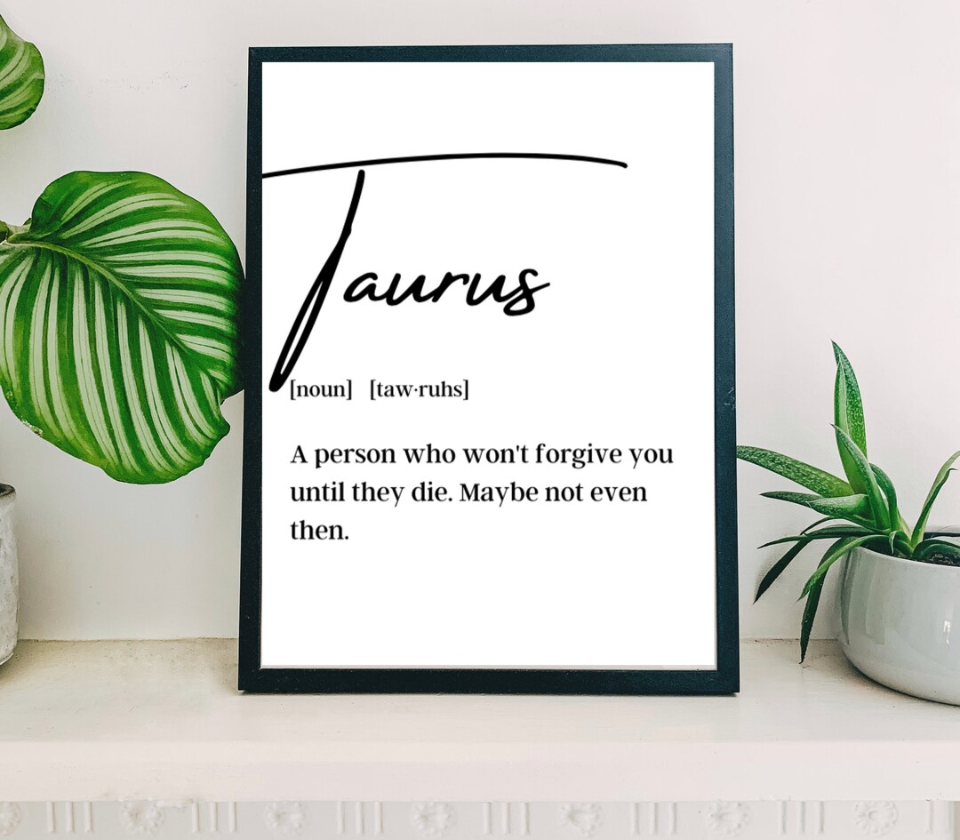 Taurus Definition Poster Mai Geburtstagsgeschenk, April ...