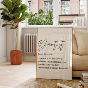 Dentist Wall Art - Dental Practice Decoration, Dentist Graduation Gift ...