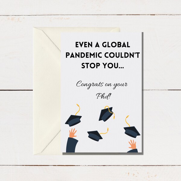 Phd Graduation Card - Etsy