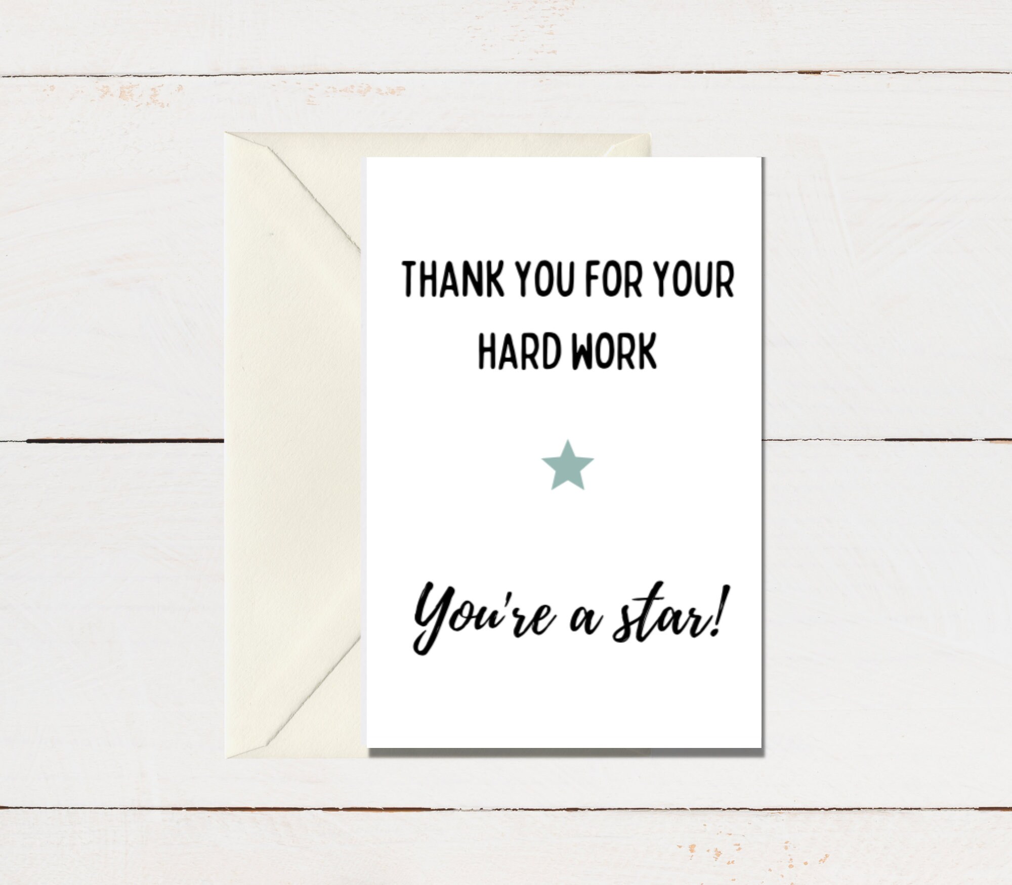 Thanks For All Your Hard Work Card