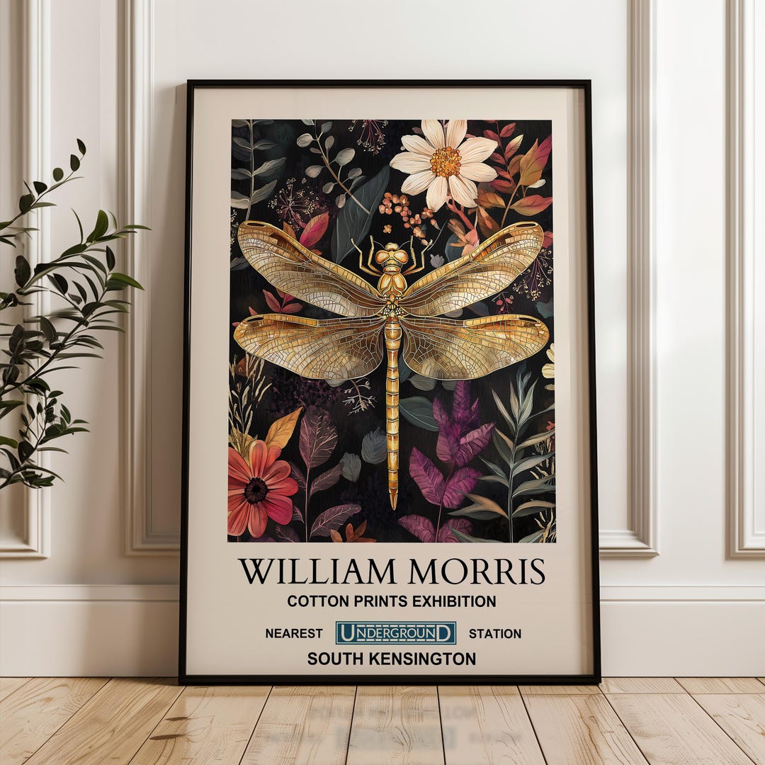 William Morris Dragonfly Art Print - William Morris Art Print, William ...
