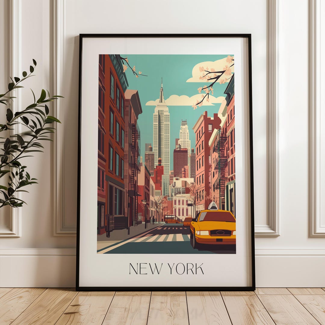 New York City Art Print - Nyc Art Print, Nyc Wall Art, Nyc Travel Print ...