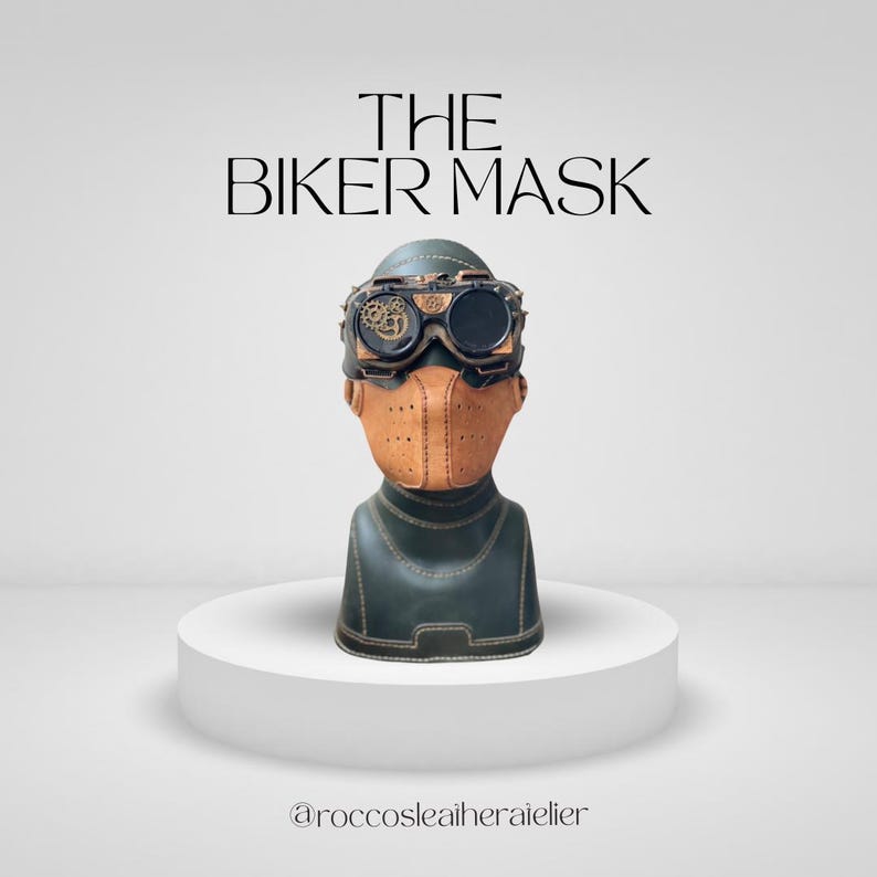 The Leather Biker Mask - Etsy