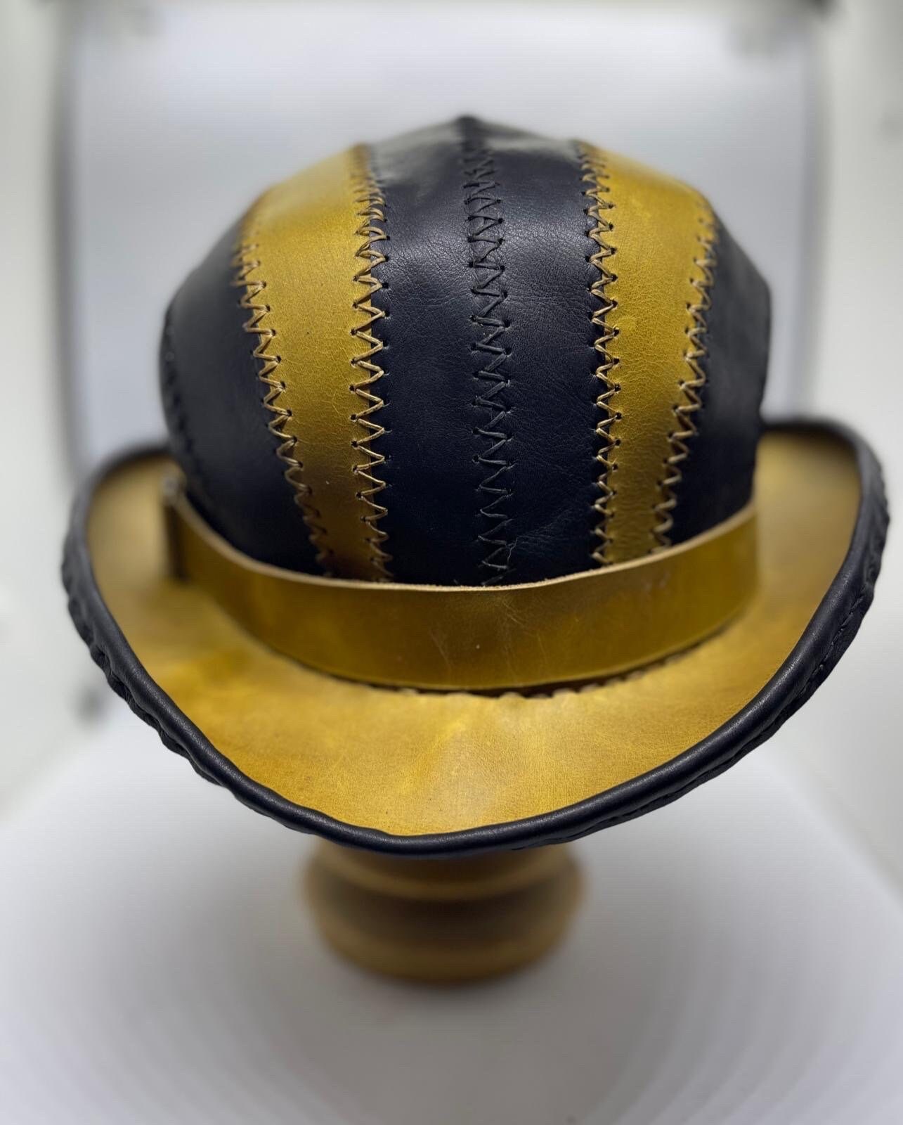 Handmade Leather Bowler Hat - Etsy