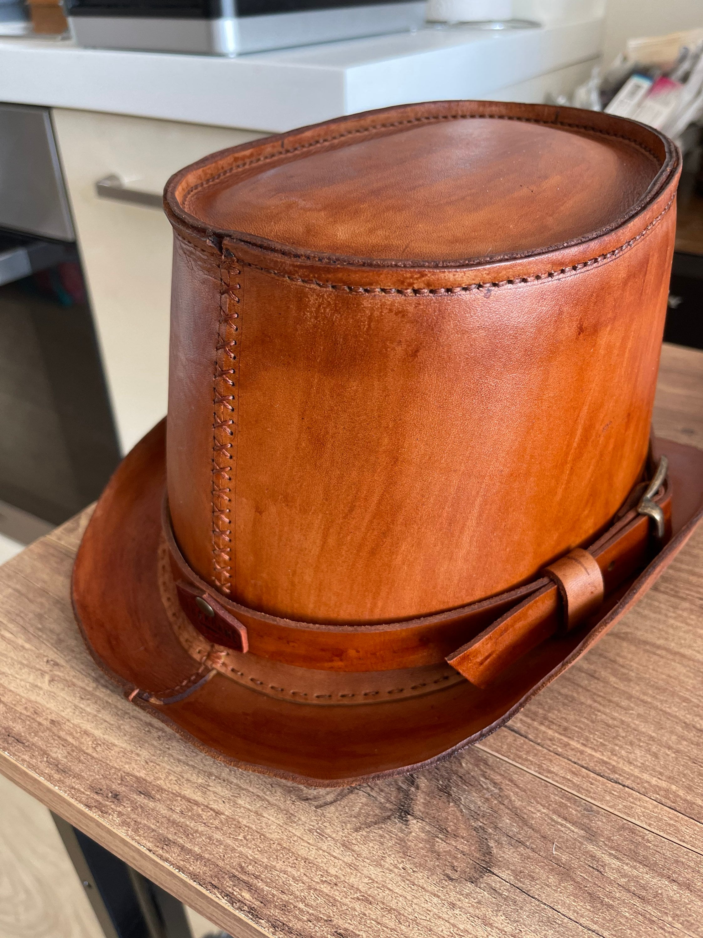 Handmade Leather Top Hat - Etsy