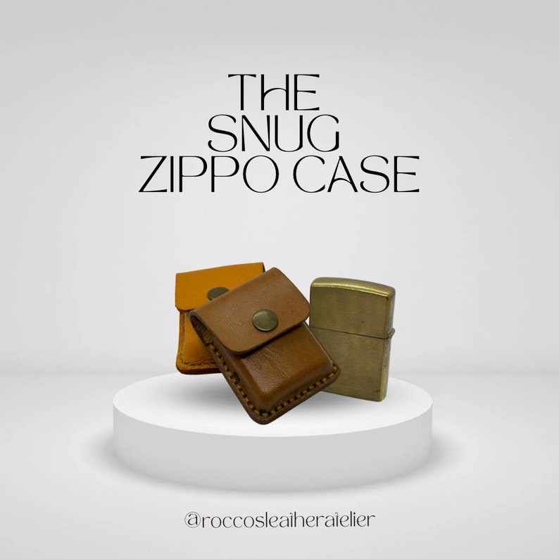 Leather Zippo Box Pouch - Etsy