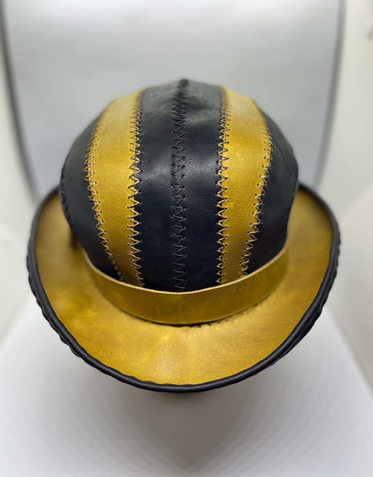 Handmade Leather Bowler Hat - Etsy