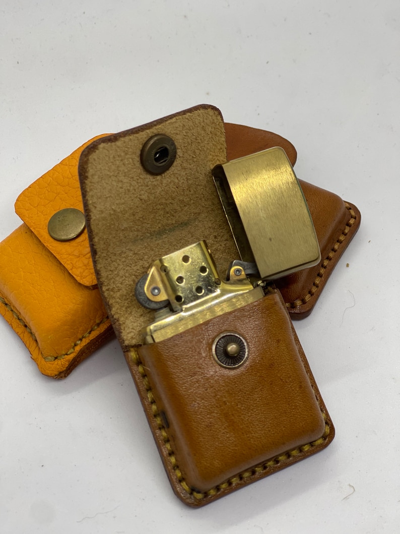 Leather Zippo Box Pouch - Etsy