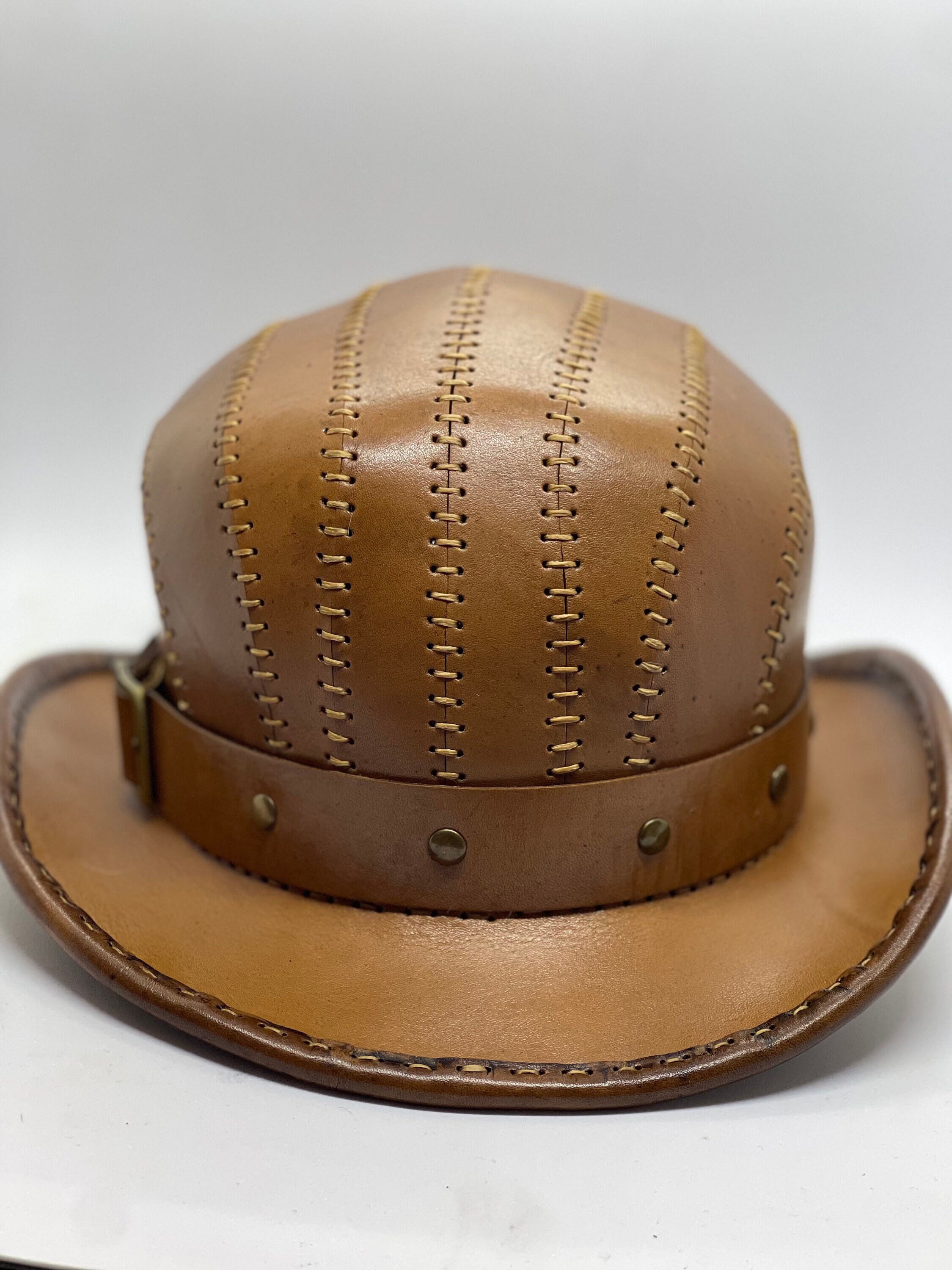 Handmade Leather Bowler Hat