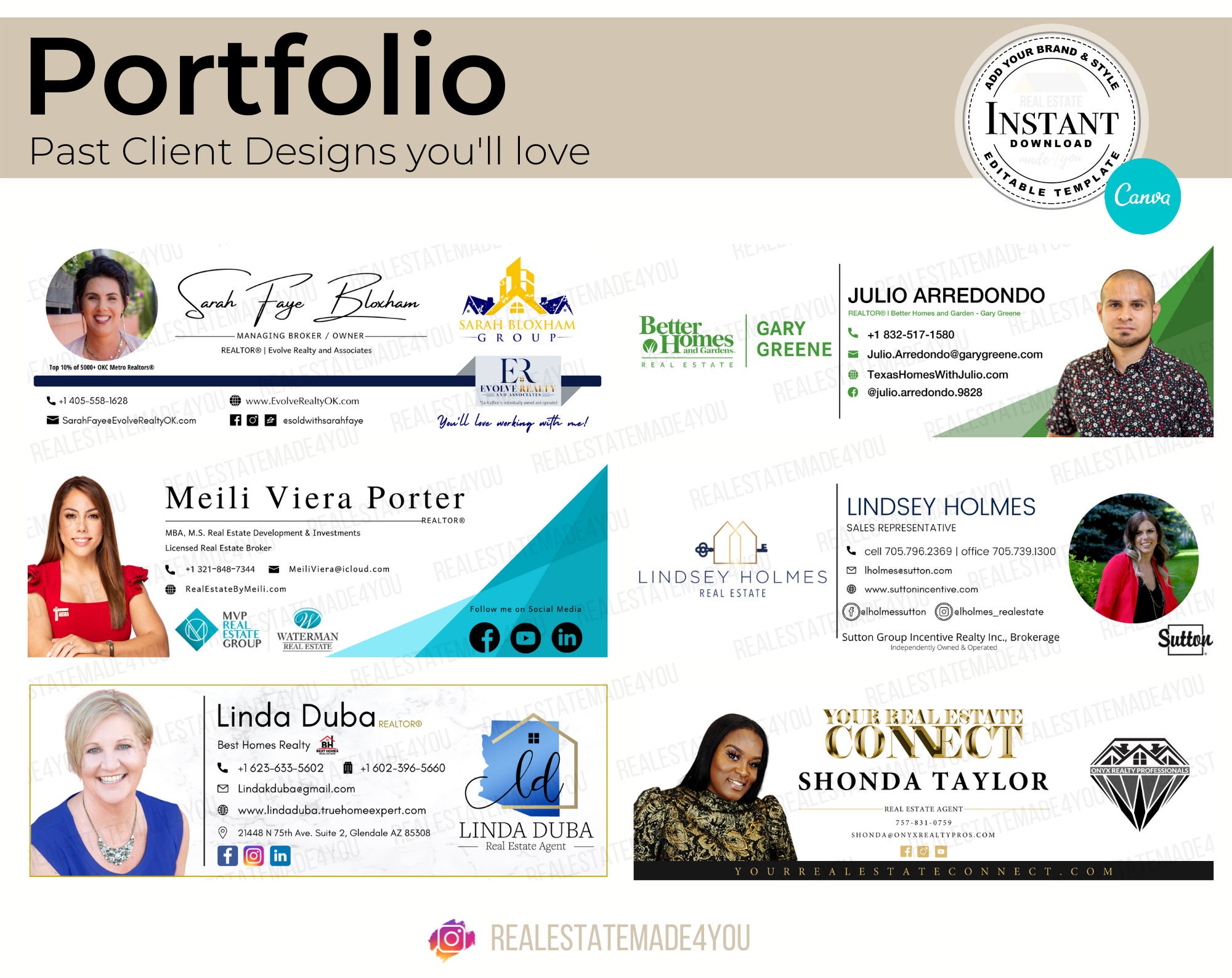 Email Signature V3, Editable in Canva, Custom Gmail Signature, Real ...