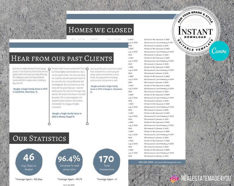 Real Estate Listing Presentation Pre Listing Guide Real - Etsy