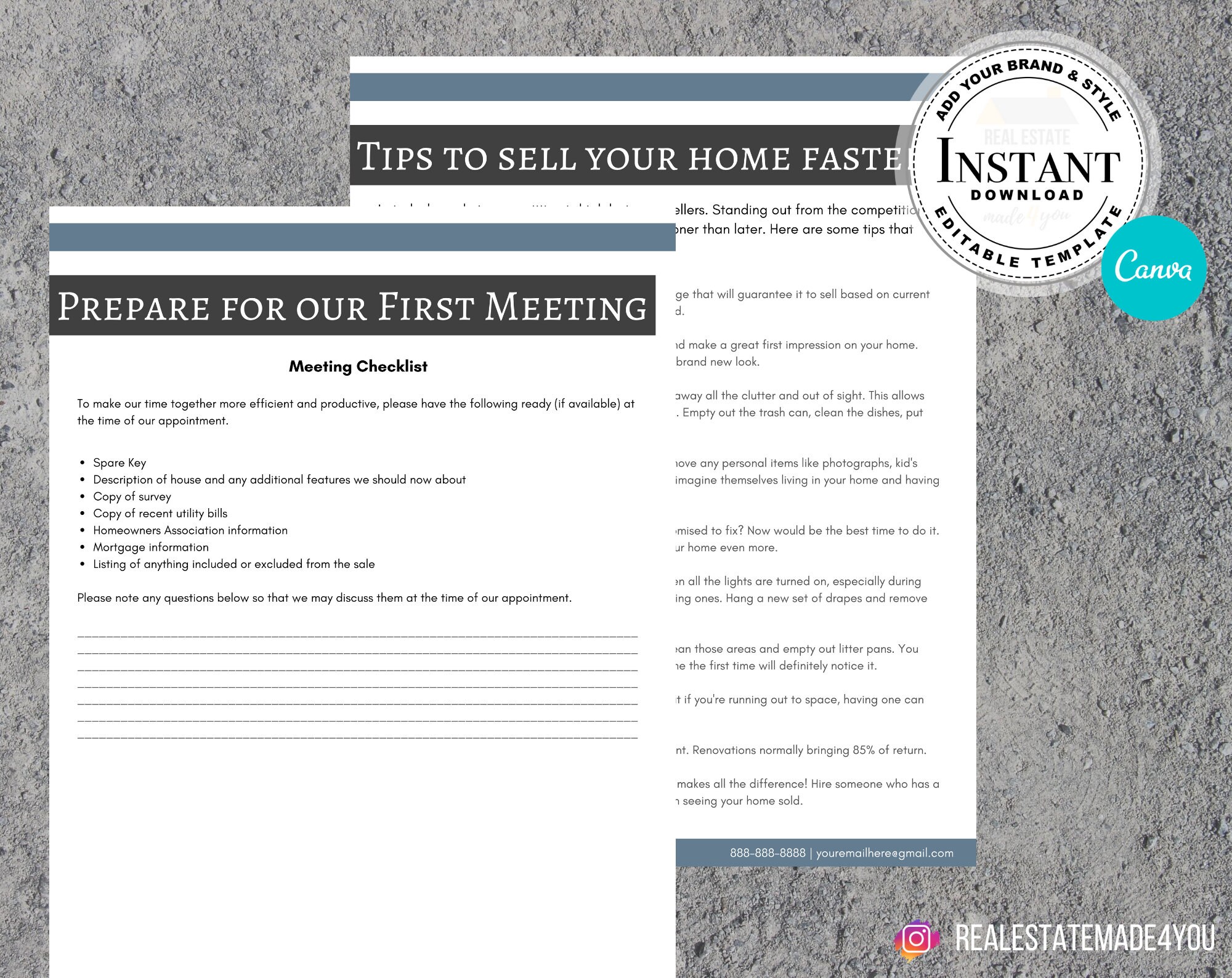 Real Estate Listing Presentation Pre Listing Guide Real | Etsy