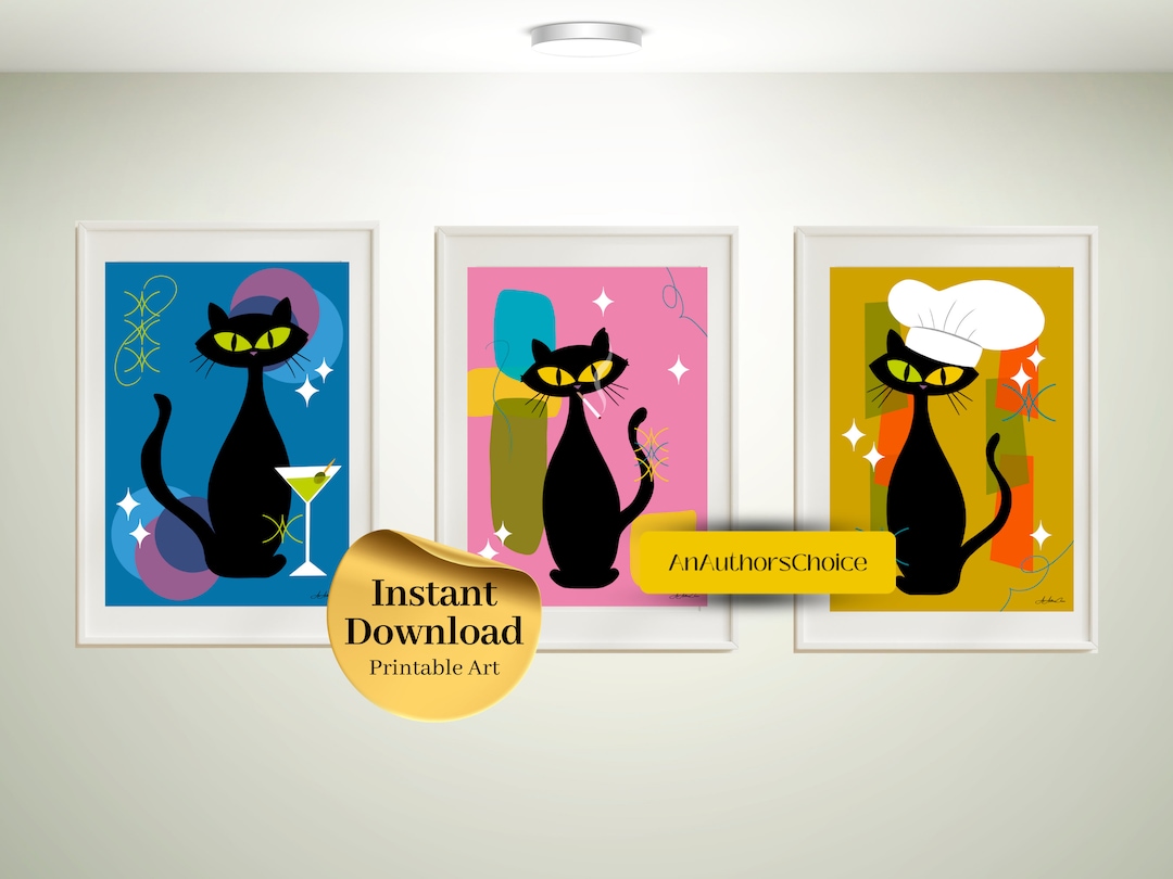 Triple Atomic Cat Set Digital Download, Atomic Cat Cocktail, Atomic Cat ...