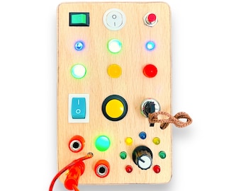 Combo Busyboard Handmade Montessori Fidgetboard for Click and Push ...