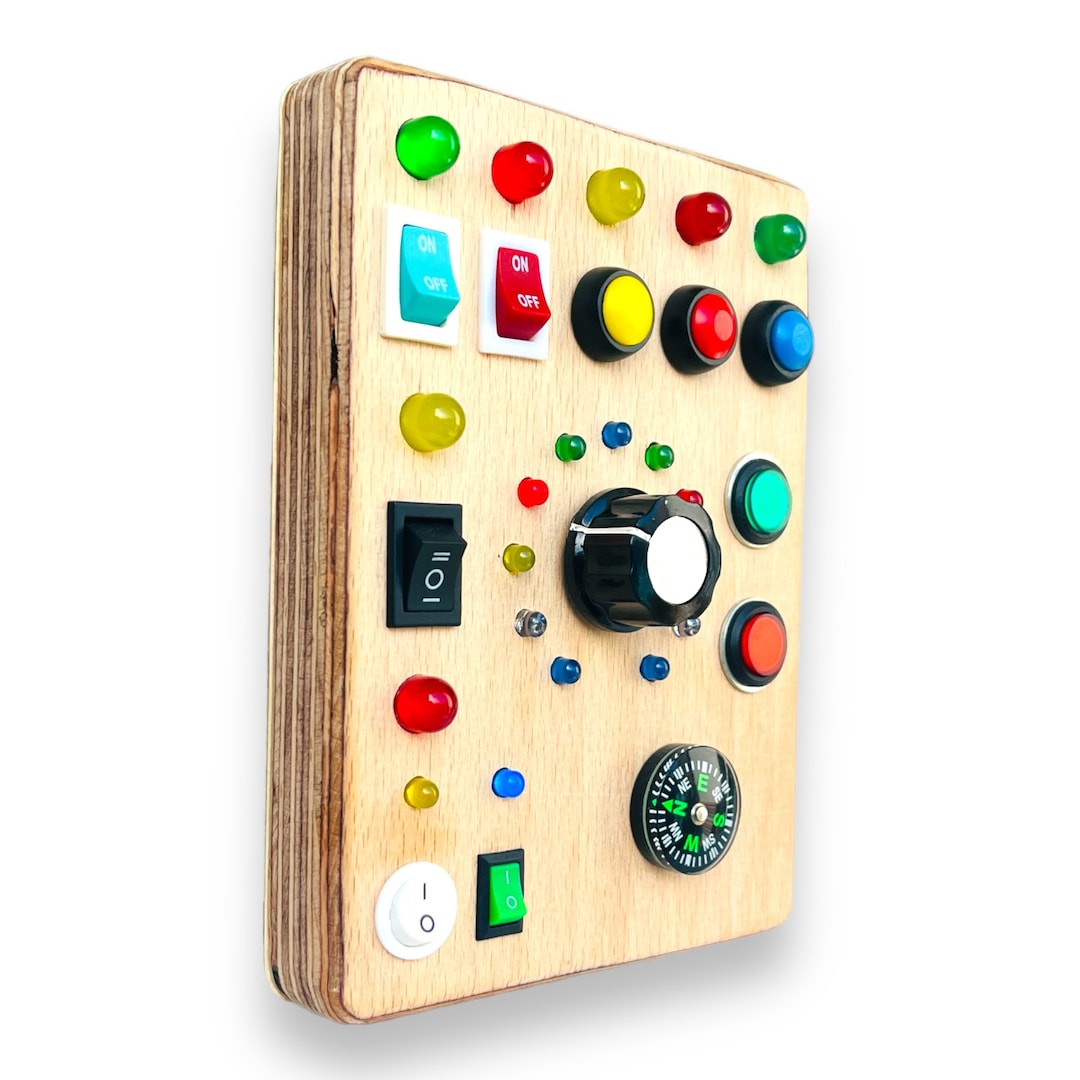 Combo Busyboard Handmade Montessori Fidgetboard for Click and Push ...