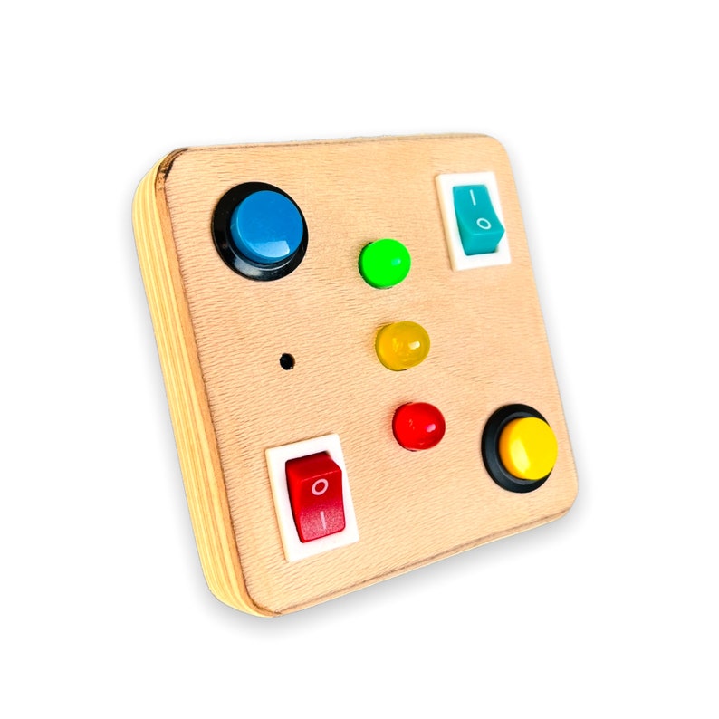 Small Handmade Travel Busy Board for Toddler Fidget Board LED - Etsy